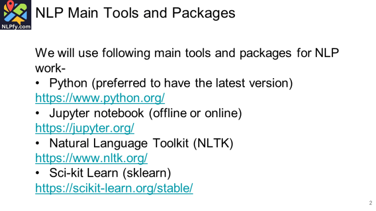 NLP Tools and Packages Installations | RP’s Blog on AI