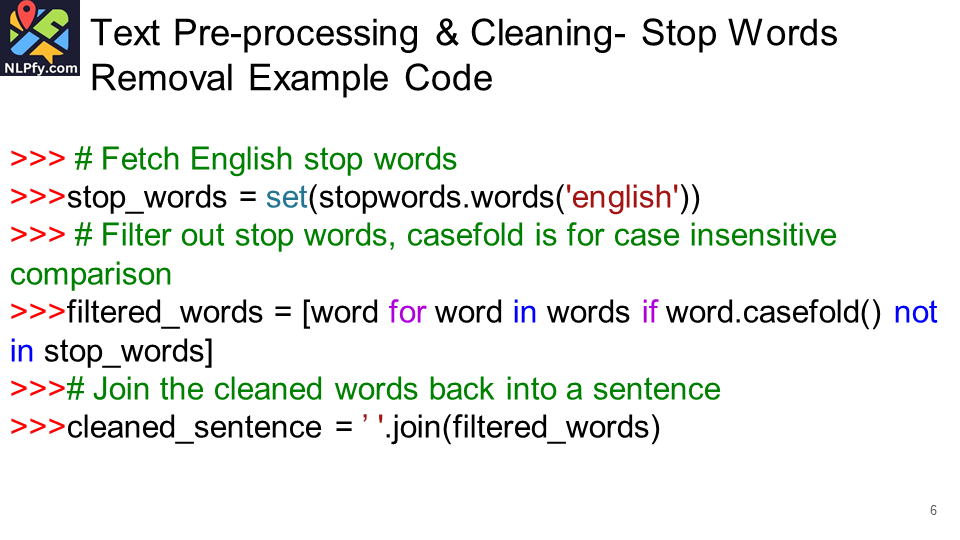 Text Pre-processing and Cleaning- Stop Words Removal | RP’s Blog on AI